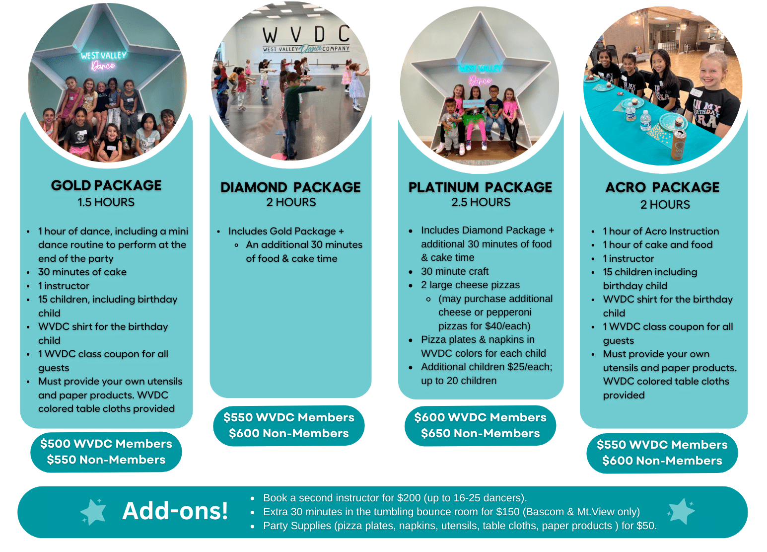 Celebrate Your Birthday at WVDC! | West Valley Dance Company